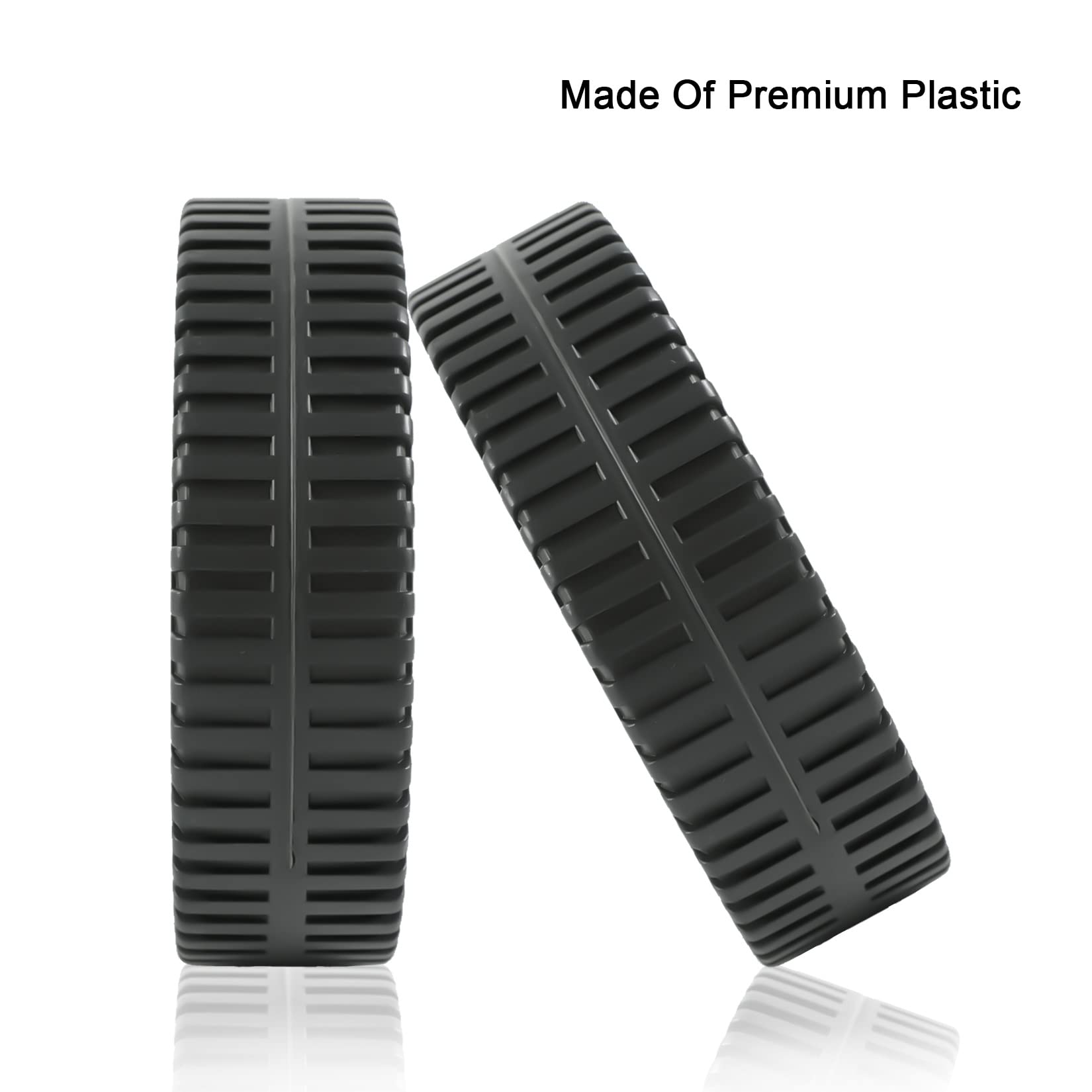 YIHAM G437-0037-W1 7 Inch Grill Wheels Replacement Kit for Charbroil 463344015 463436215 463370516 463341918 Black Blow Molded Plastic Wheels Charbroil Grill Accessories BBQ Wheels 2 PCS