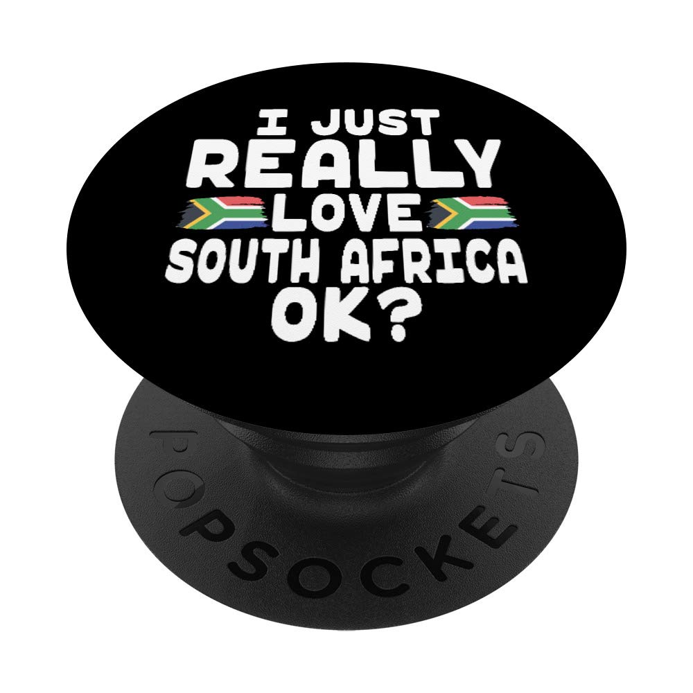 I Love South Africa OK - Cool South African Flag PopSockets Grip and Stand for Phones and Tablets
