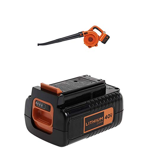 BLACK+DECKER 40V MAX Cordless Sweeper with Extra Battery, 2.0-Ah (LSW36 & LBX2040)