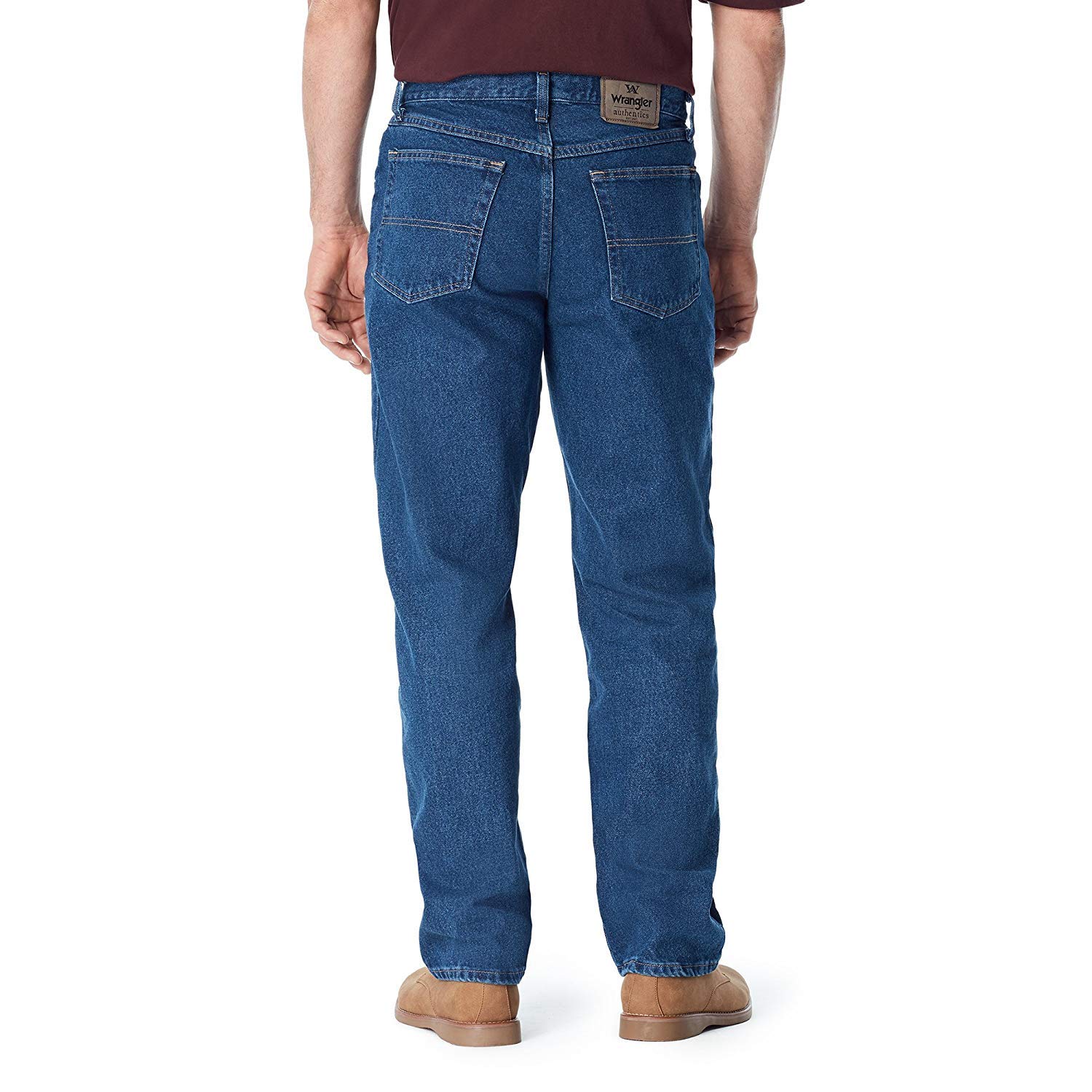 Wrangler Authentics Men's Big & Tall Classic 5-Pocket Relaxed Fit Cotton Jean, Dark Stonewash, 48W x 30L