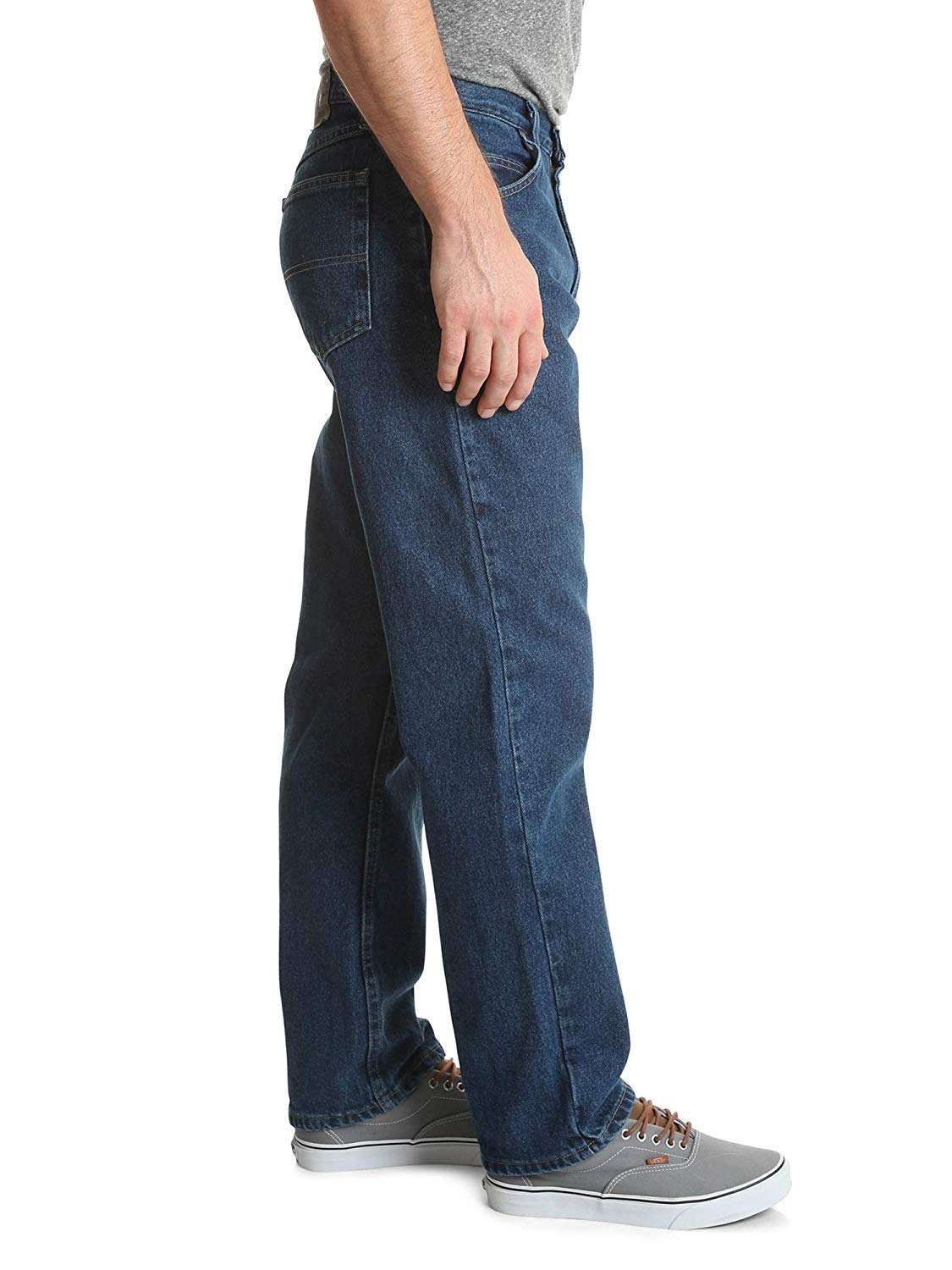 Wrangler Authentics Men's Big & Tall Classic 5-Pocket Relaxed Fit Cotton Jean, Dark Stonewash, 48W x 30L