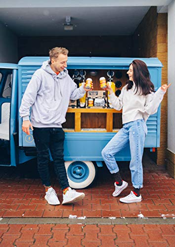 Rainbow Socks - Men Women Funny Food Truck Box - 3 Pairs - Burger Bier - Size US 5.5-9
