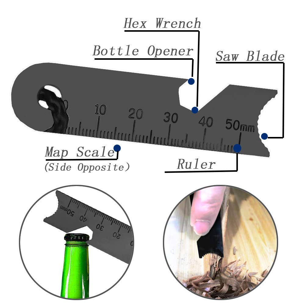 WENIFU 4.25 Inch Flint Fire Starter, Survival Ferro Rods Starter with Easy Grip Handle and Multifunction Striker, Waterproof Flint Fire Can be Struck 15000 Times for Camping, Hiking (Pack of 2)