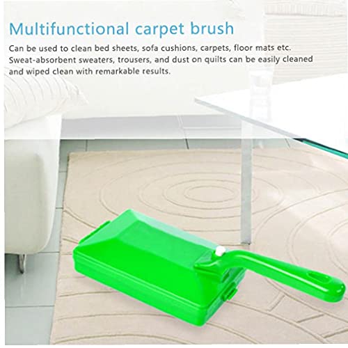 Pinicecore Carpet Table Brush Plastic Double Brush Handheld Sweeper Crumb Dirt Cleaner Roller Tool Home Cleaning Brushes Random Color