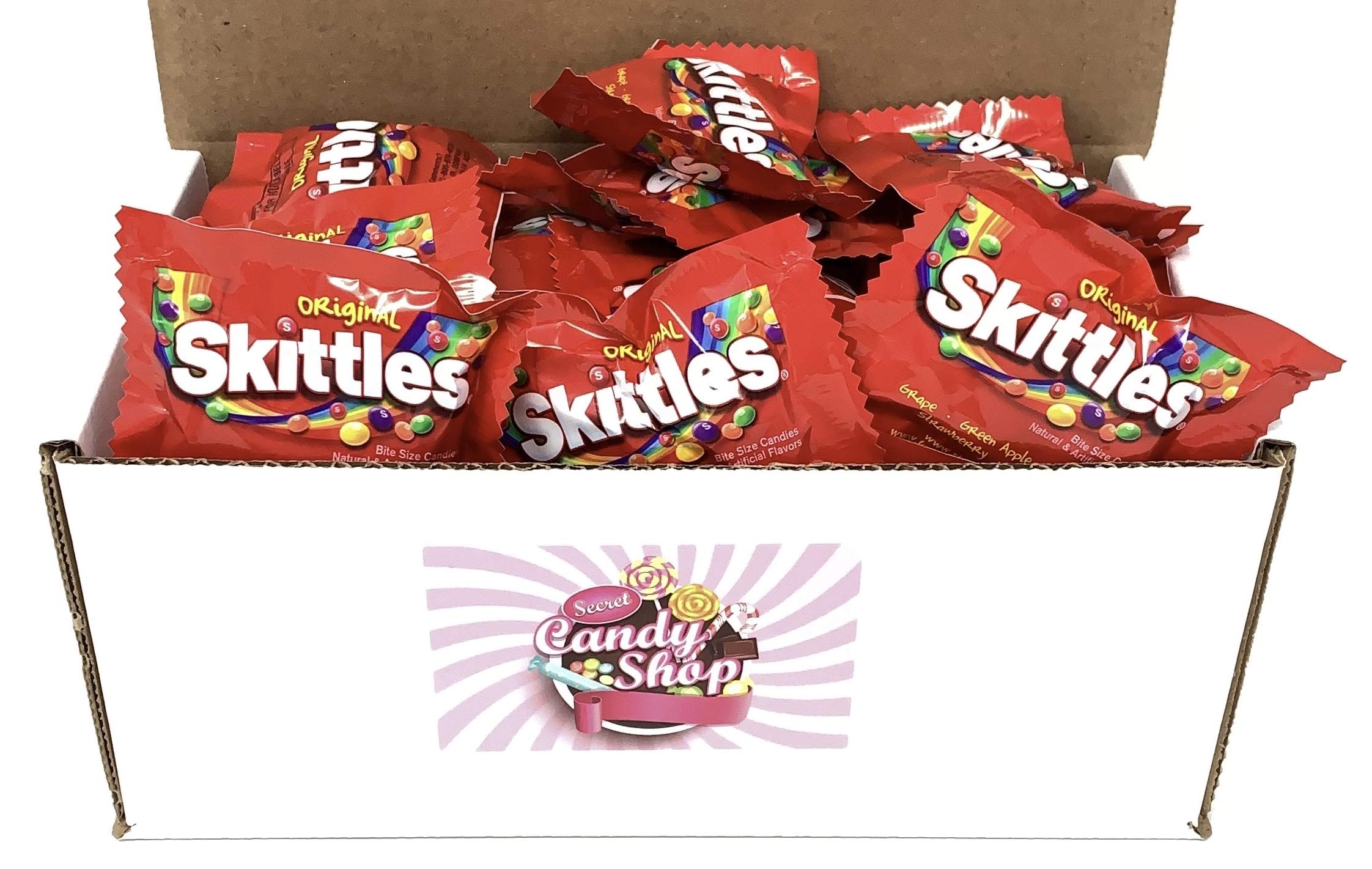 Secret Candy Shop Skittles Original Flavors Fun Size Packet Bulk in a Box (Pack of 50)