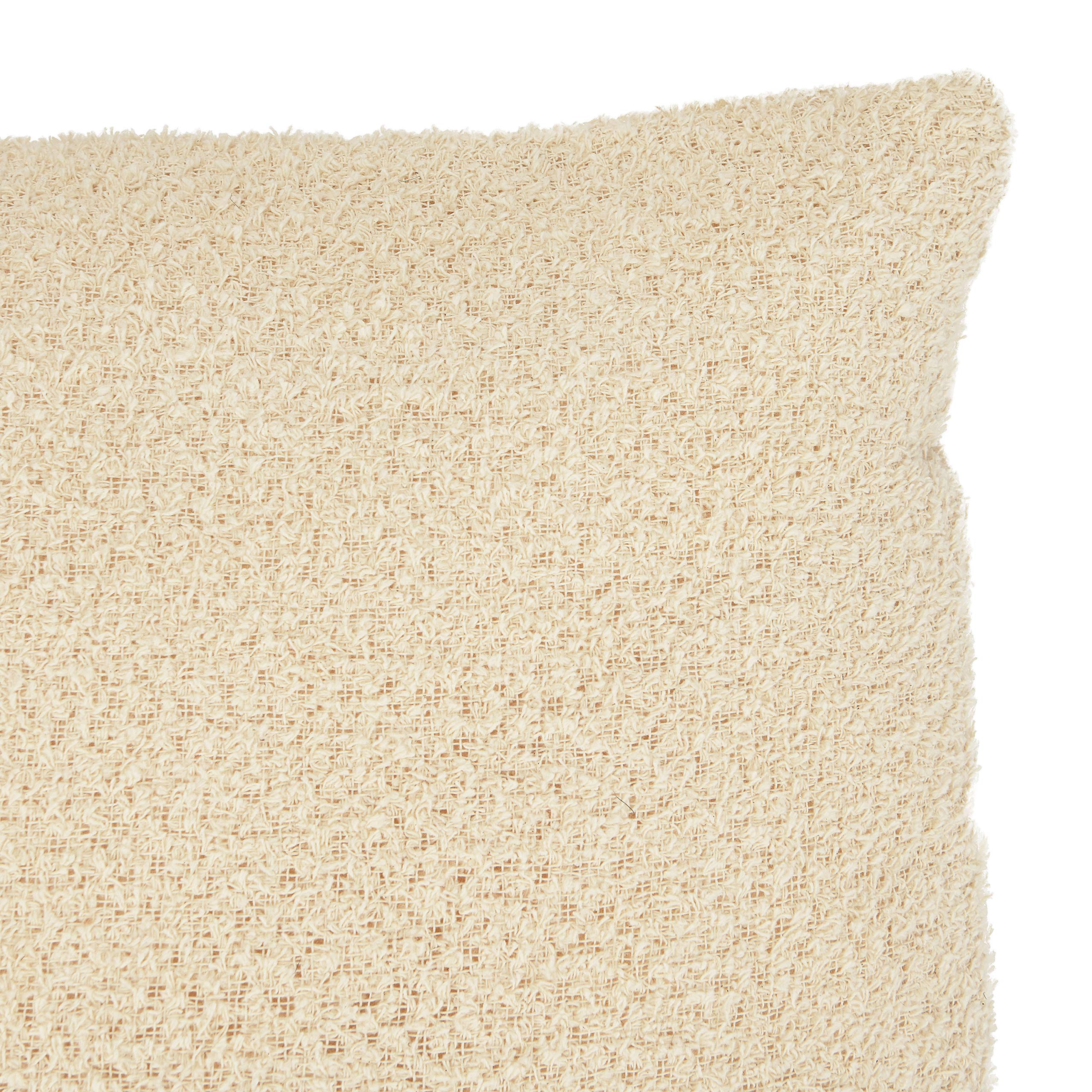 Creative Co-Op Square Natural Woven Cotton Boucle Pillow