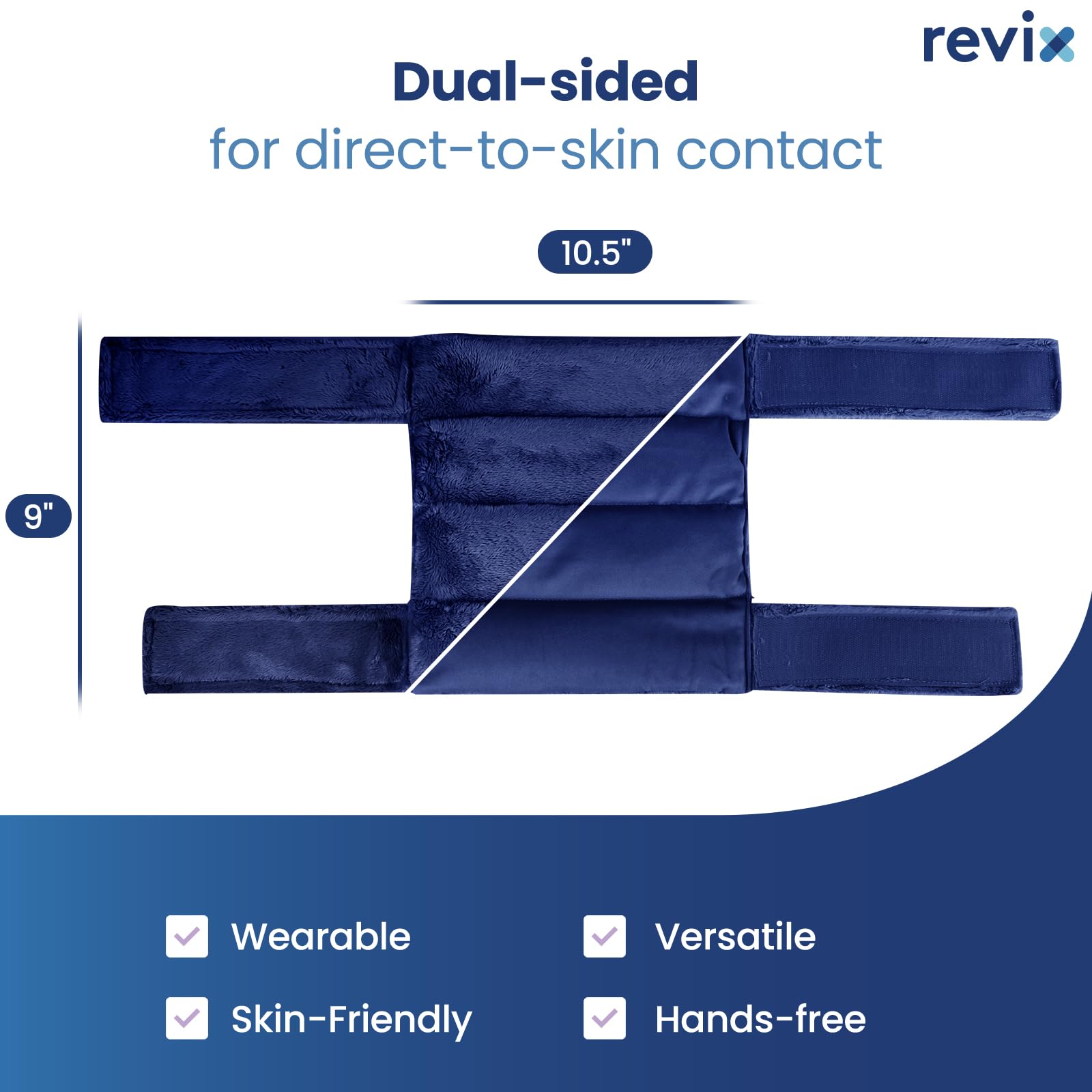 REVIX Microwavable Knee Heating Pad for Knee, Reusable Microwave Heating Pad for Knees, Elbow, Muscle and Joints, Natural Hot and Cold Pack Therapy