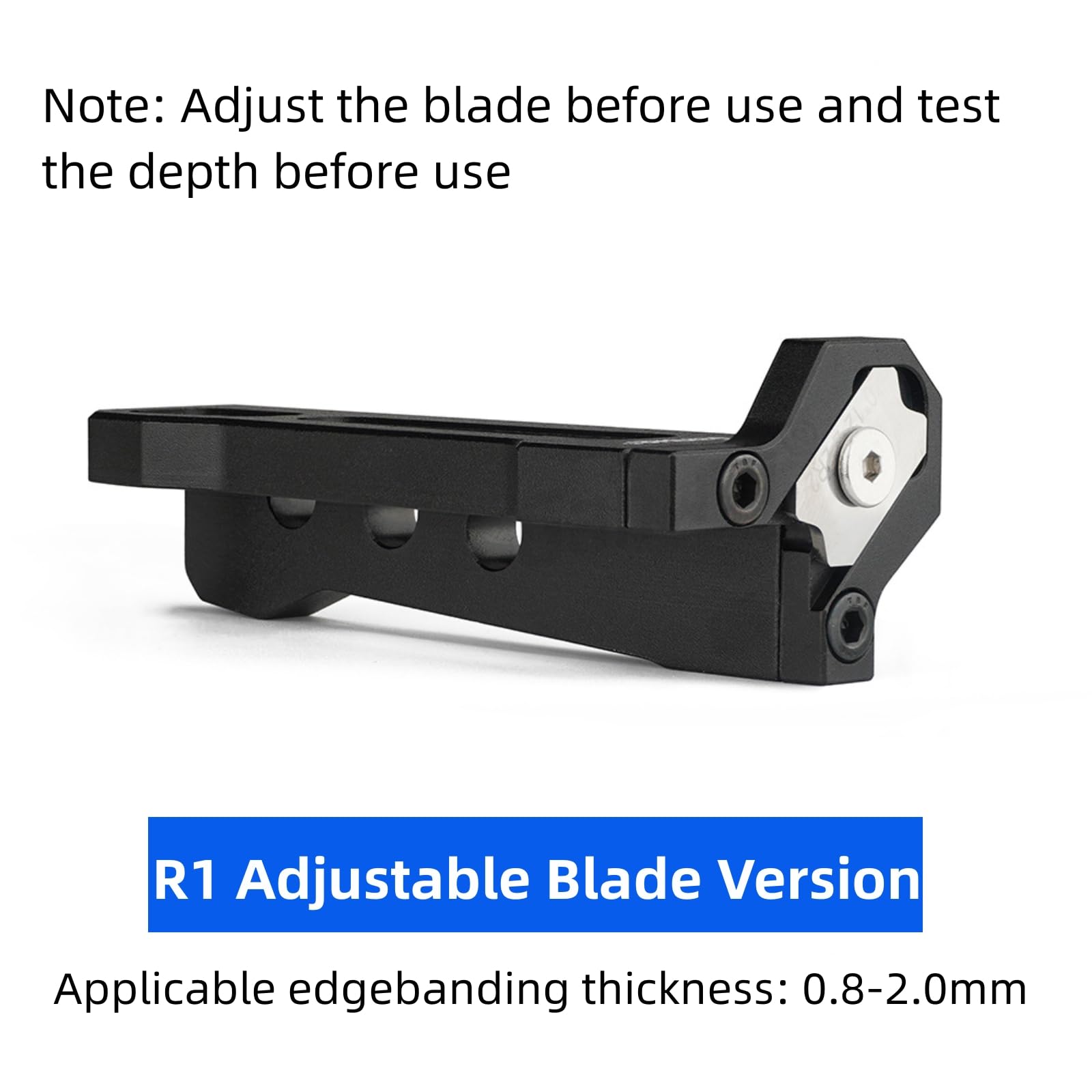 Funnytek Edge Banding Trimmer - Chamfer Plane Edge Banding, Handle Edge Trimmer Manual Planer Woodworking Blade Edge Corner Planer Quick Edge Chamfer Burr Scraper Tool for Deburring Sealing (R1)