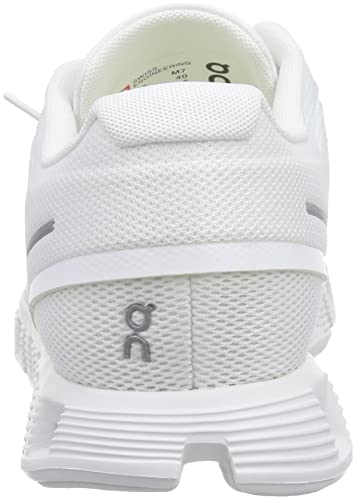 On Men's Cloud 5 Sneakers, All White, 9.5