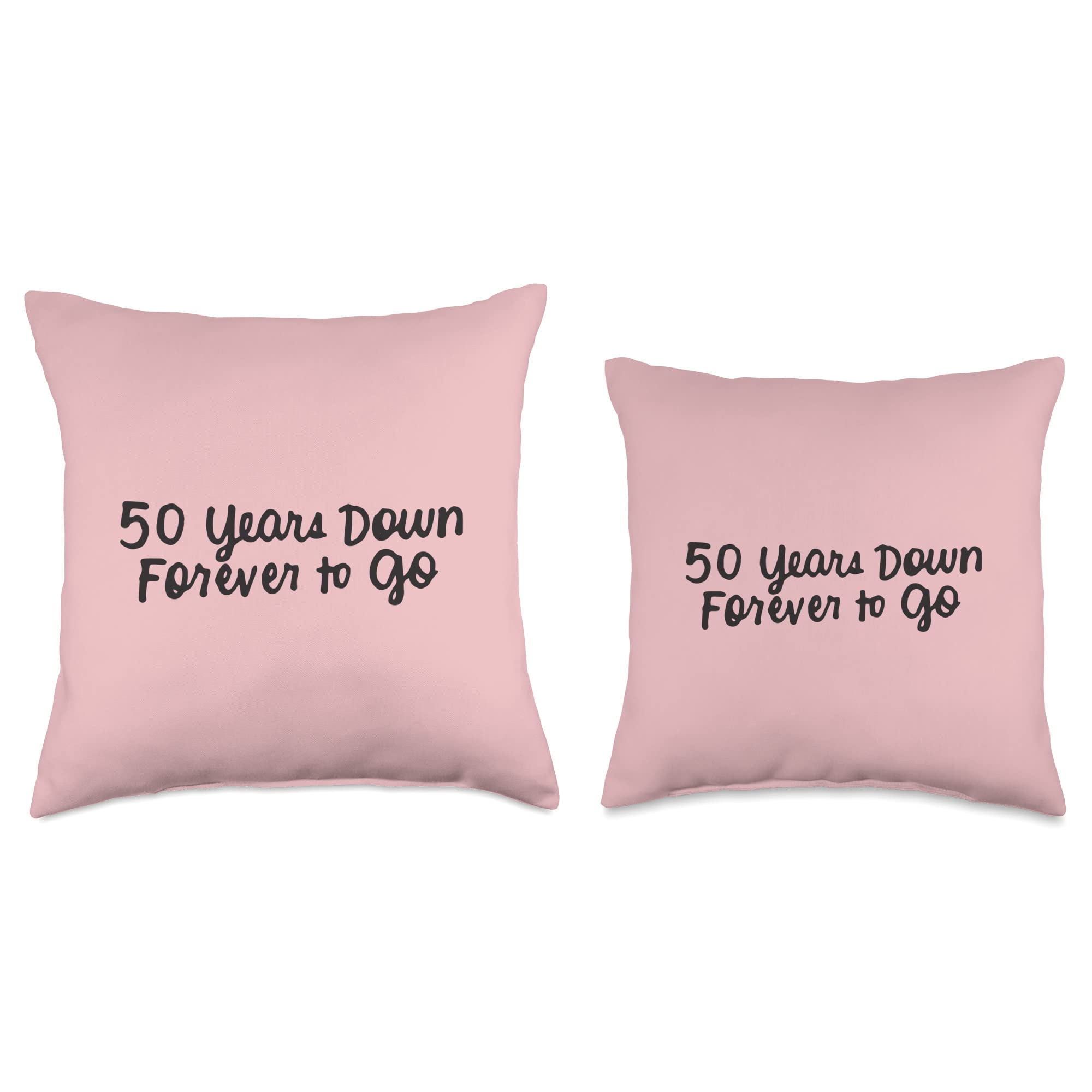 Happy 50th Wedding Golden Anniversary Gifts Store 50 Years Forever to Go for 50th Golden Wedding Anniversary Throw Pillow, 16x16, Multicolor