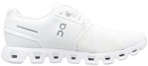 On Men's Cloud 5 Sneakers, All White, 9.5