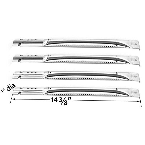 Charbroil 4363420507, 463420509, 463460708, 463460710 Gas Grill Replacement KIT - 4 Stainless Steel Burners, 4 Stainless Heat Shields and 3 Crossover Tubes