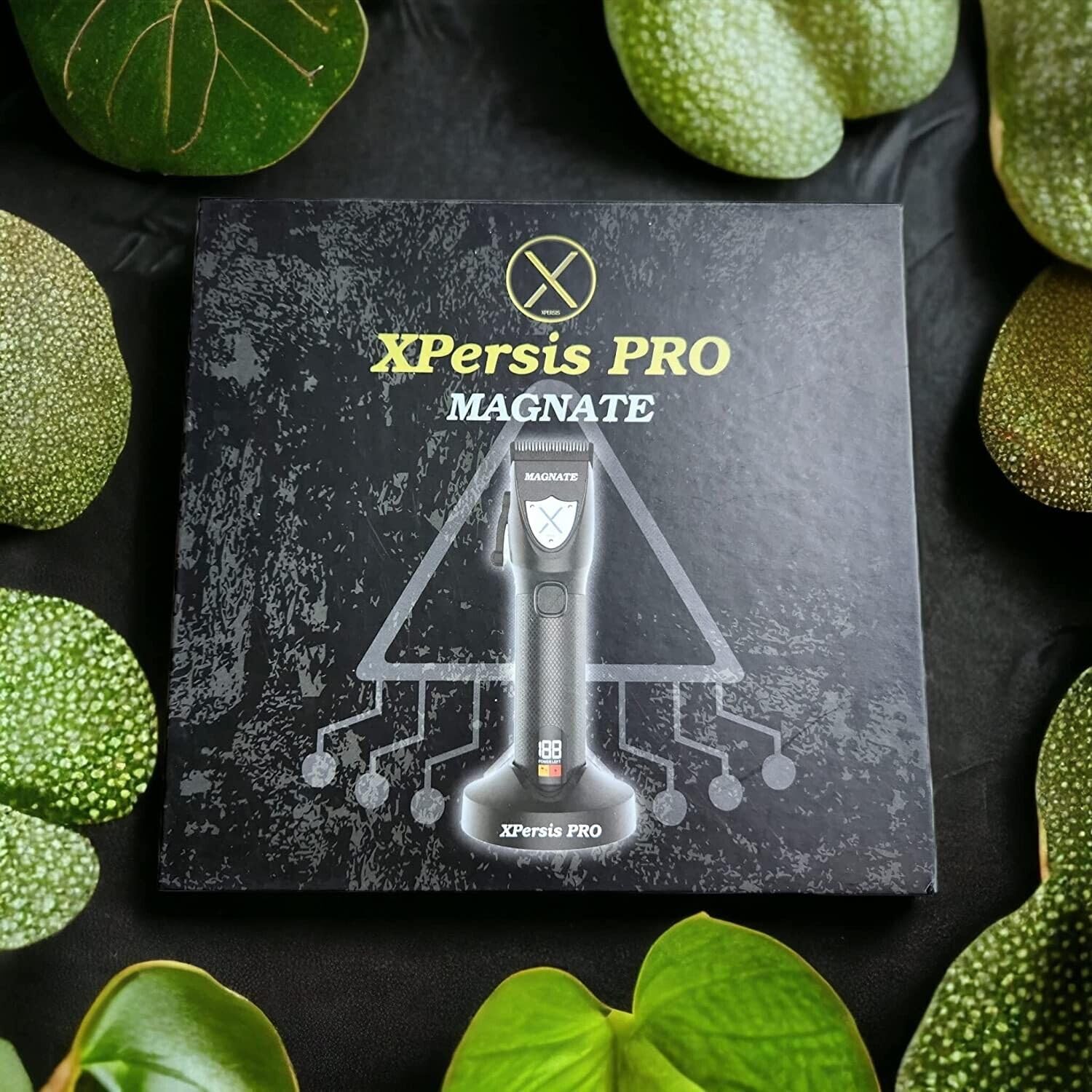 XPERSIS PRO Magnate Quiet DLC Fade Blade Black Cordless Hair Clipper for Barbers, Professional Mens Hair Clipper + Electric Razor Foil Shaver with Sharp Blades