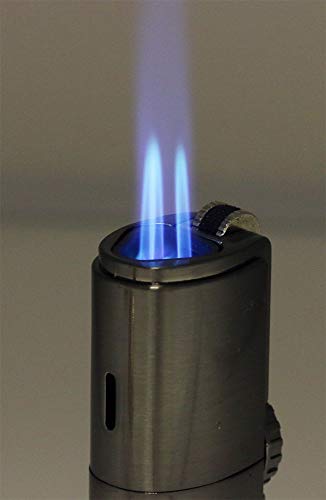 Scorch Torch Skyline Triple Jet Flame Torch Cigarette Cigar Lighter with Cigar Punch Cutter Tool (Blue)