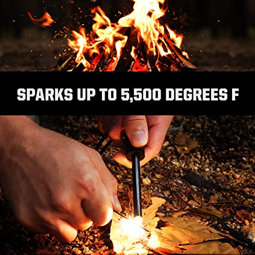 Extremus 6-in-1 Magnesium Fire Starter, High Temp Ferro Rod, Survival Kits with Camping Fire Starter and Survival Lighter for Hiking, Hunting, Backpacking, Outdoor Fire Striker