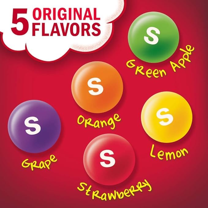 Skittles Original Flavor Candy Coated Fruit Chew Fun Size 1 Lbs Individually Wrapped Bulk Party Assortment 25+ Bite Size Mini Packs In Resealable Bag (16 Oz)