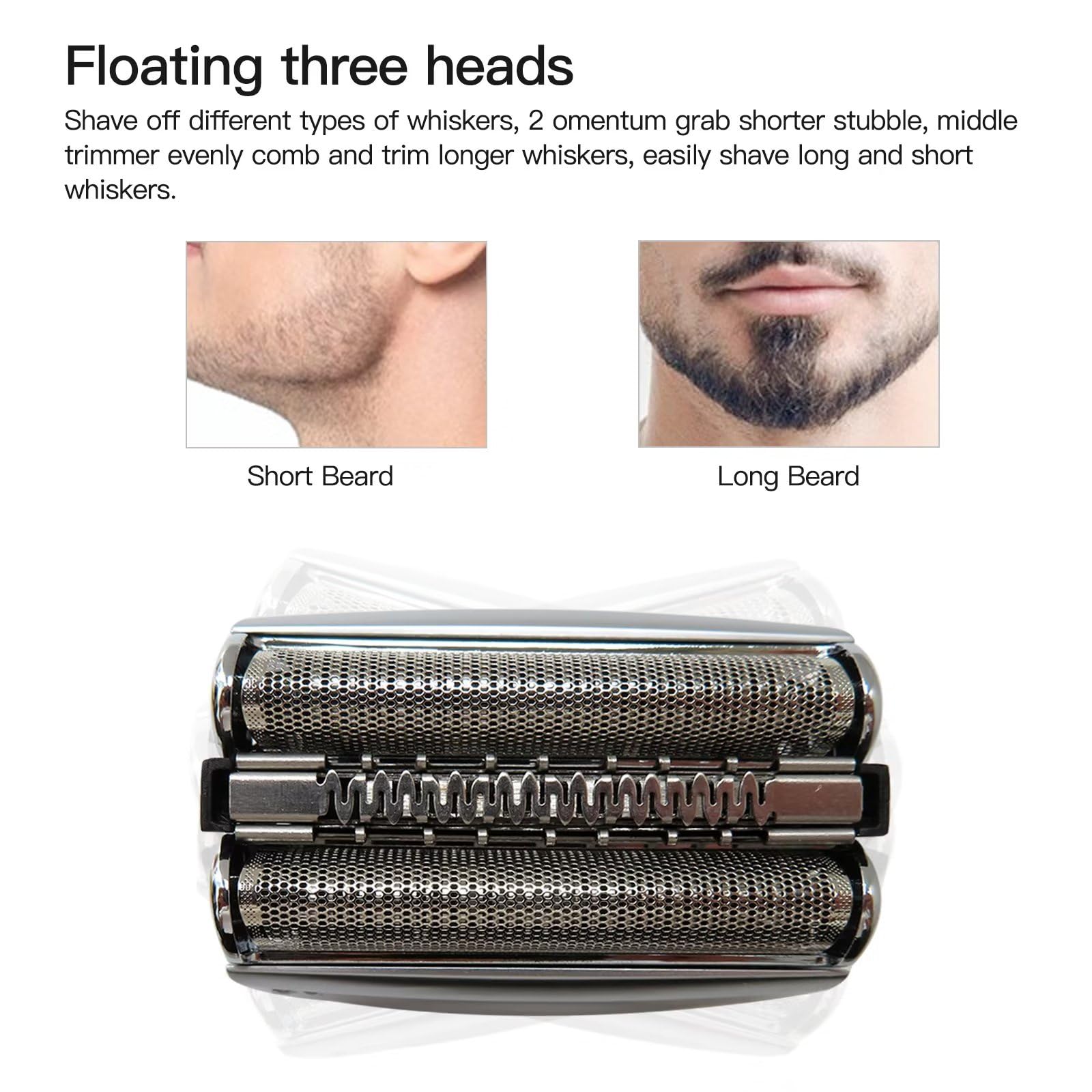 Upgraded 70S Silver Series 7 Electric Shaver Replacement Heads w/Sealed Packaging for Br-aun Pulsonic Series 7 :7840s 7865cc 7898cc 7842s 7850cc 7855cc 7865cc 7880cc 7867cc