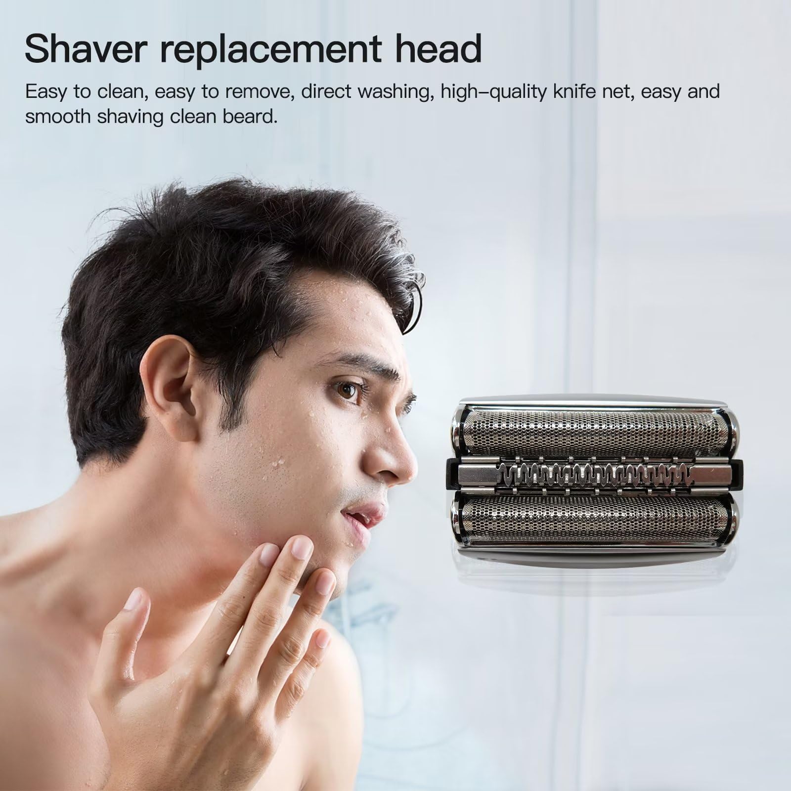 Upgraded 70S Silver Series 7 Electric Shaver Replacement Heads w/Sealed Packaging for Br-aun Pulsonic Series 7 :7840s 7865cc 7898cc 7842s 7850cc 7855cc 7865cc 7880cc 7867cc