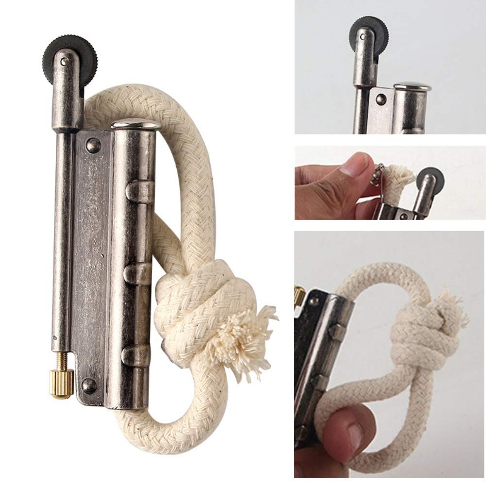 IMFUN Vintage Lighter Retro Trench Rattlesnake Rope Velvet Metal Lighter Fire Starter Camping Outdoors,No Need for Kerosene/Gas(Gold)