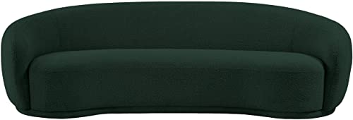 Meridian Furniture 693Green-S Hyde Collection Modern | Contemporary Boucle Fabric Upholstered Sofa, Green, 89.5" W x 38" D x 27.5" H