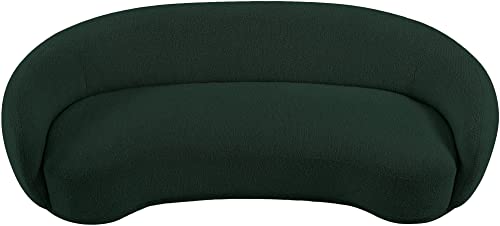 Meridian Furniture 693Green-S Hyde Collection Modern | Contemporary Boucle Fabric Upholstered Sofa, Green, 89.5" W x 38" D x 27.5" H