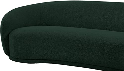 Meridian Furniture 693Green-S Hyde Collection Modern | Contemporary Boucle Fabric Upholstered Sofa, Green, 89.5" W x 38" D x 27.5" H