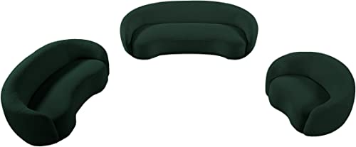 Meridian Furniture 693Green-S Hyde Collection Modern | Contemporary Boucle Fabric Upholstered Sofa, Green, 89.5" W x 38" D x 27.5" H