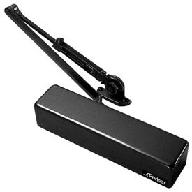 S. Parker 900BC UL Listed Grade 1 Heavy Duty Spring Power Adjustment Door Closer with Full Cover (Black Duranodic)