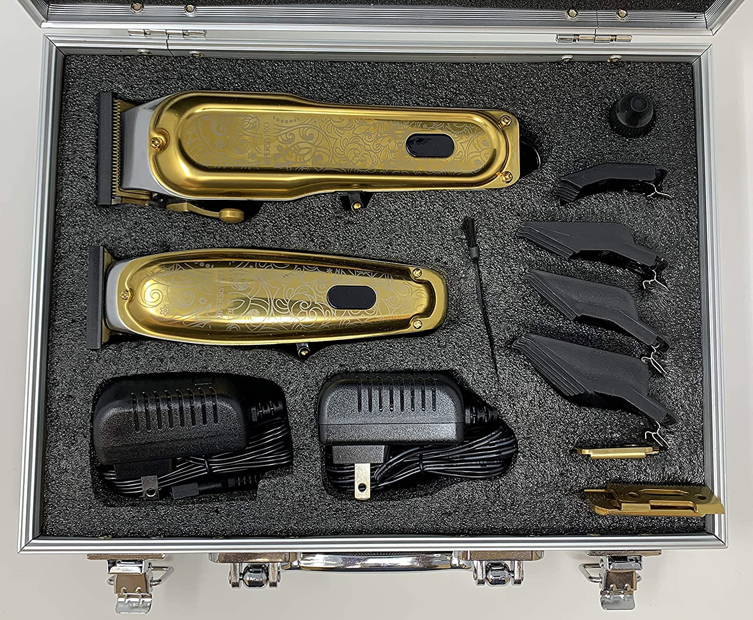 XPERSIS PRO Cordless Hair Clipper + Hair Trimmer for Mens and Barbers +Shaver with Sharp Blades, Cord/Cordless Electric Razor for Mens Gold