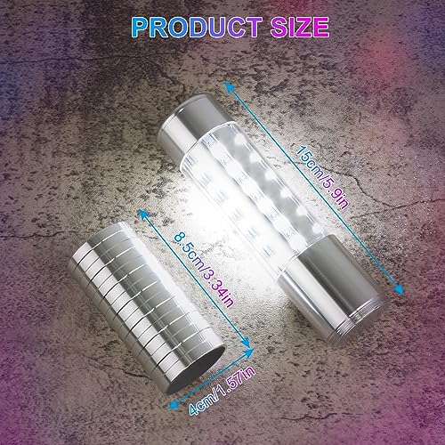 2PCS LED Strobe Baton Light Bright Rechargeable LED Light Club Signs for Bottle Service Reusable Nightclub Parties (Gold+Sliver)