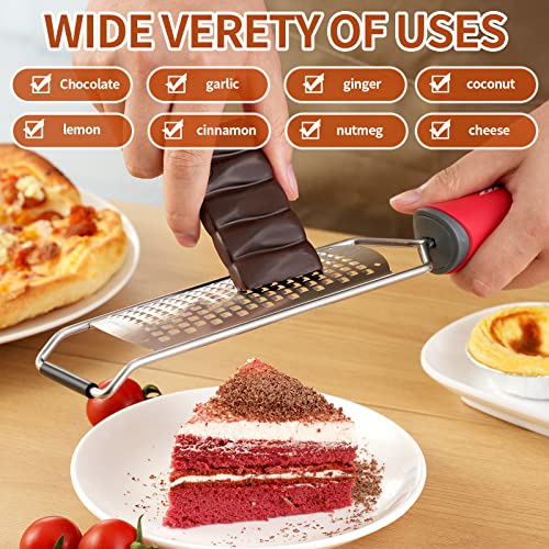 ALLTOP Lemon Zester Grater,Stainless Steel Wide Blade with Handle&Protective Cover for Cheese Citrus Ginger Garlic Nutmeg Chocolate Vegetables Fruits,Pro Kitchen Tool - Medium Fine Shred