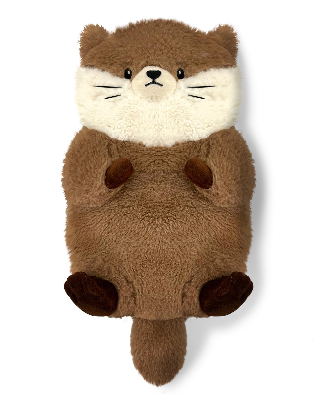 COMOIL Otter Microwave Heating Pad,Removable Weighted Heated Stuffed Animal,15"*8"Adorable Soft Short Plush Heat Pack for Relief