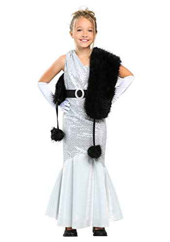 Fun Costumes Girls Silver Movie Star Medium (8-10)