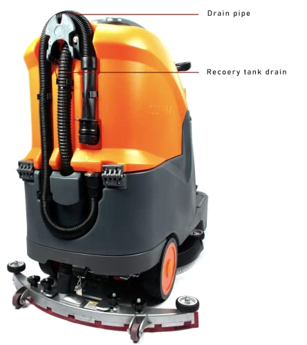 SM70 Ride-On Floor Scrubber, 22" Brush, Floor Scrubber with a Complete Set of Parts