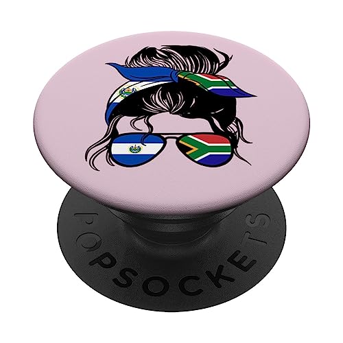 Half Salvadoran half South African Salvador and South Africa PopSockets Swappable PopGrip