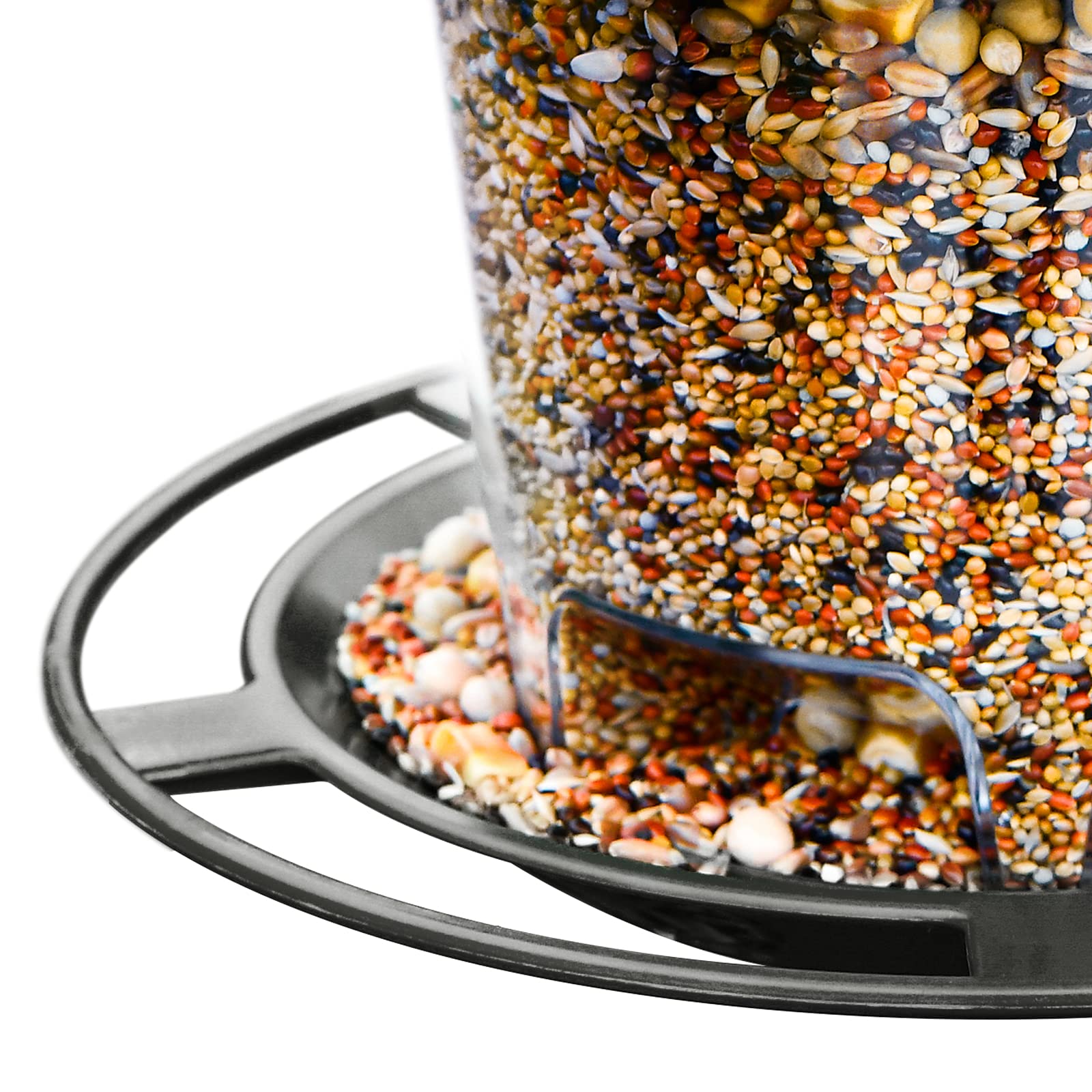 Hanizi Bird Feeders for Outside, Bird Feeder, Wild Bird Seed for Outside Feeders, Squirrel Proof Birds Feeder and Garden Decoration Yard for Bird Watchers (Grey)