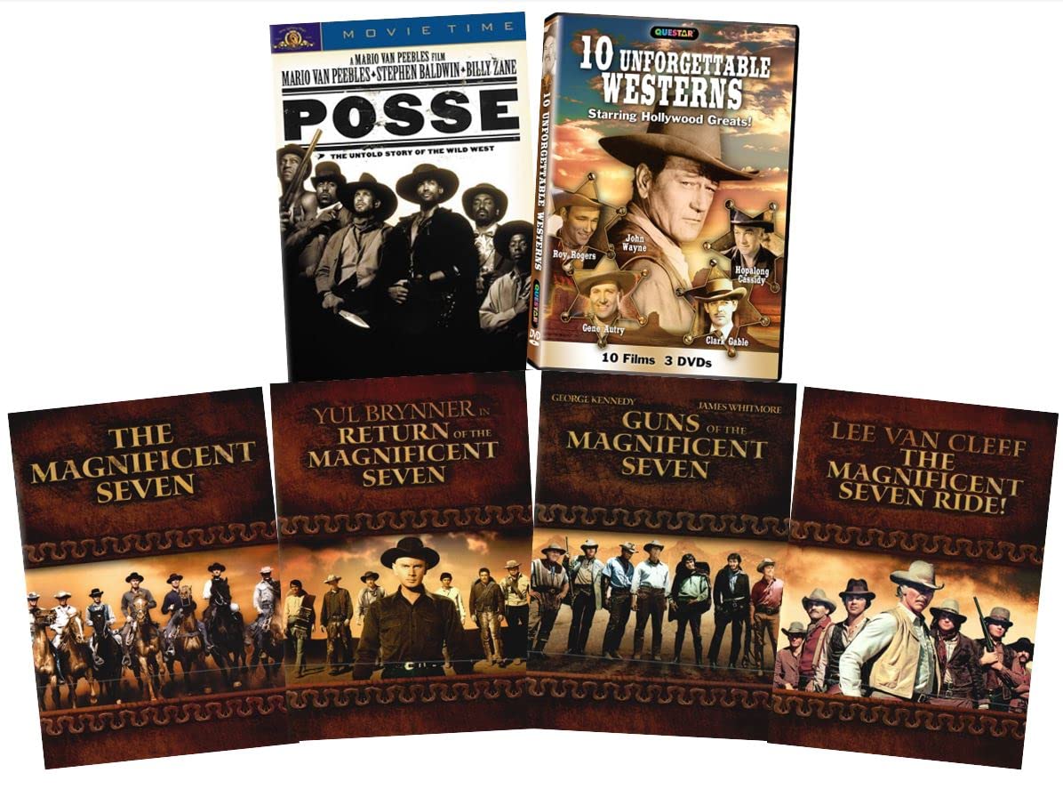 Ultimate Western Limited 15-film Collection: The Magnificent Seven Collection (Guns of The Magnificent Seven/ Magnificent Seven/ Magnificent Seven Ride! / Return of The Magnificent Seven) & Posse + 10 Unforgettable Westerns Starring Hollywood Greats!
