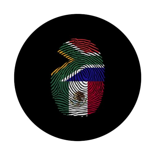 South Africa & Mexico Fingerprint Half South African Mexican PopSockets Standard PopGrip