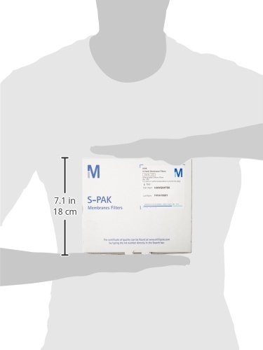 EMD Millipore S-Pak HAWG047S6 Mixed Cellulose Ester Sterile Filter Membrane, 0.45µm Pore Size, 47mm Filter Diameter, White, Gridded Surface (Pack of 600)
