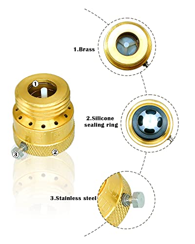 4 Pcs Anti Siphon Valve, Hose Bib Vacuum Breaker Set 3/4 Inch GHT Hose Backflow Preventer for Garden Spigot RV Hose Connection with Sealing Tape and Washers