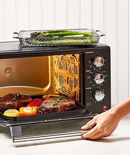 PowerXL Air Fryer Grill 8 in 1 Roast, Bake, Rotisserie, Electric Indoor Grill (Black Deluxe)