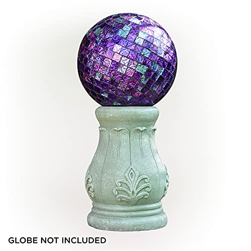 Alpine Corporation 12" Tall Indoor/Outdoor Roman Column Gazing Globe Display Stand