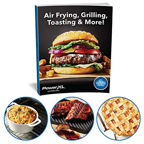 PowerXL Air Fryer Grill 8 in 1 Roast, Bake, Rotisserie, Electric Indoor Grill (Black Deluxe)