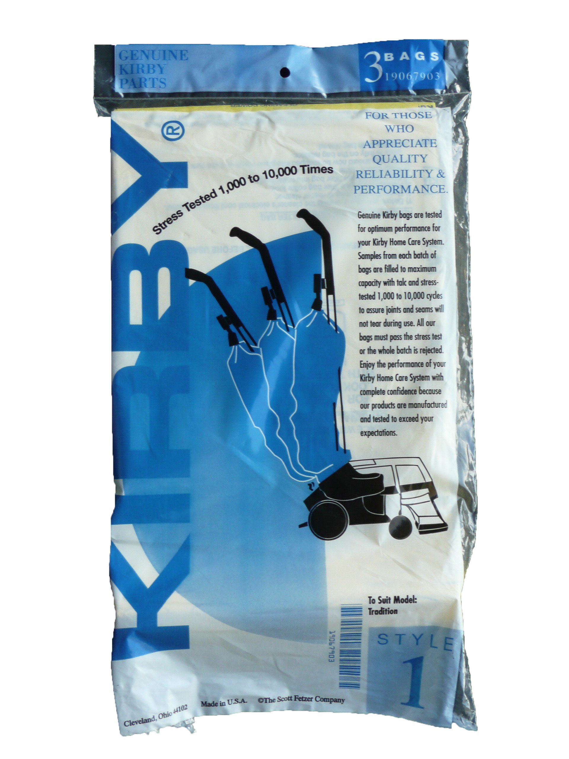 Kirby 190679S Paper Vacuum Filter Bags 3 Included