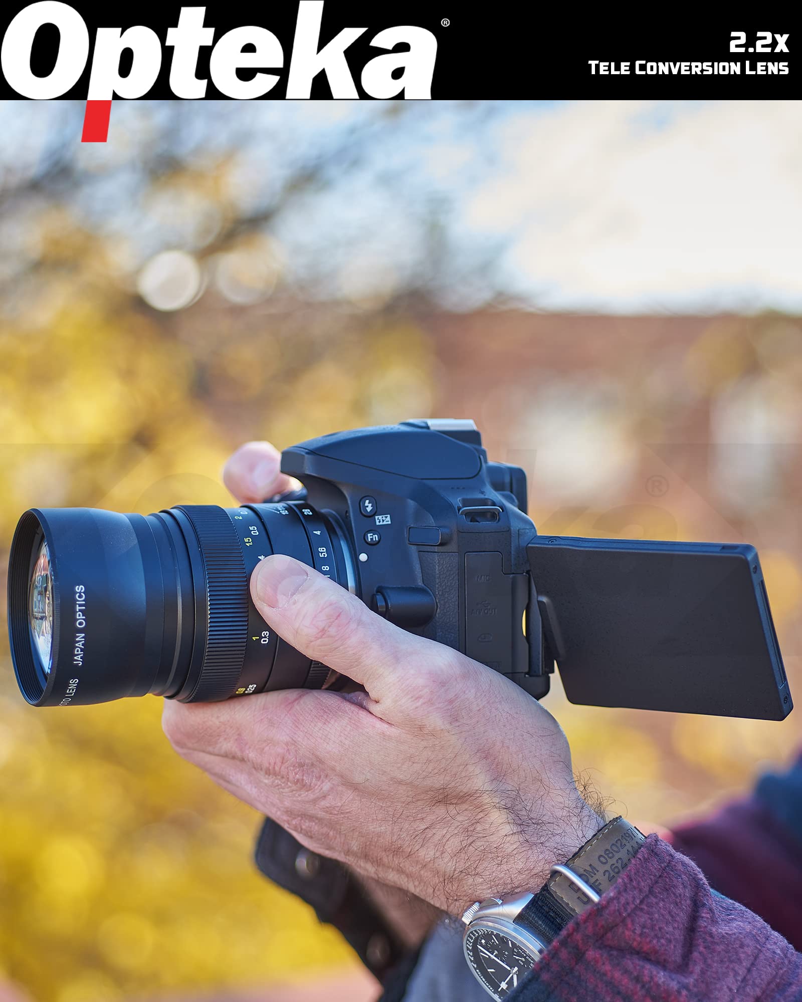 Opteka 52mm 2.2X High Definition AF Telephoto Lens for Canon, Fuji, Nikon, Panasonic and Sigma Threaded Lenses