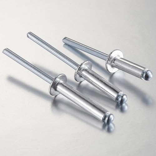 Wensilon (150Pcs) 1/4"x1/2" Aluminum blind pro Rivets,6.5X13mm Aluminum Grip and Steel Mandrel