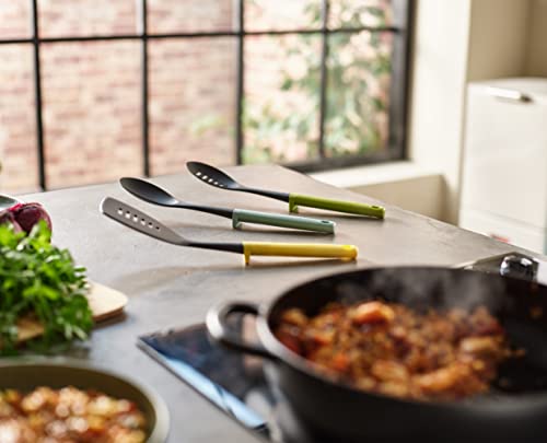Joseph Joseph Duo 3-Piece Utensil Set with Integrated Tool Rests: Scratch-Free Use on Non-Stick Cookware, Includes Solid & Slotted Spoons and Turner, Heat-Resistant