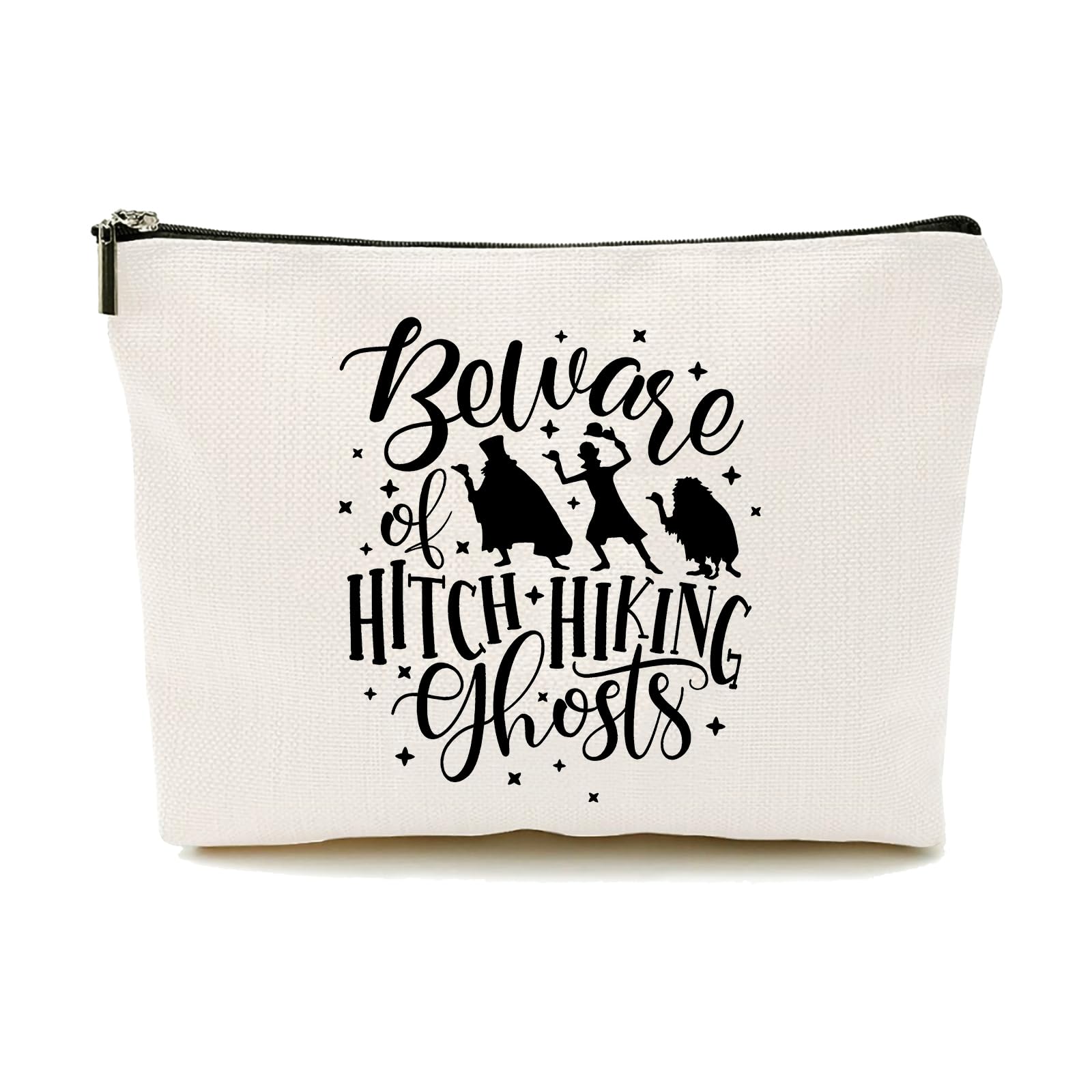 Eins Haunted House Makeup Bags for Women,Cosmetic Bag Horror Movies Zipper Pouch Travel Bag Portable Makeup Storage Organizer for Friends (gw-hei)