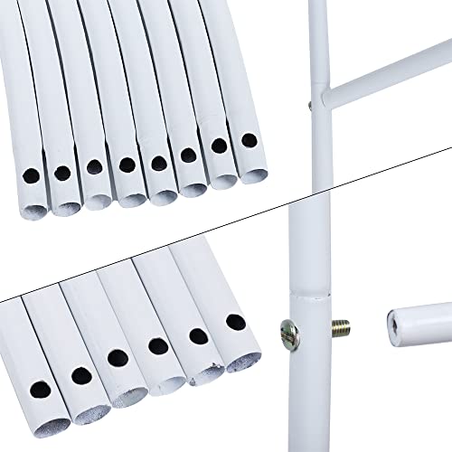 Garden Arch Trellis for Climbing Plants Outdoor Weddings Arch Metal Trellis Arch Garden Arbor (White)