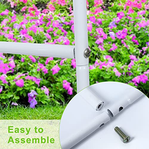 Garden Arch Trellis for Climbing Plants Outdoor Weddings Arch Metal Trellis Arch Garden Arbor (White)
